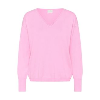Kaffe V-Ausschnitt Strickware - - Knitwear - Damen - Rosa - L