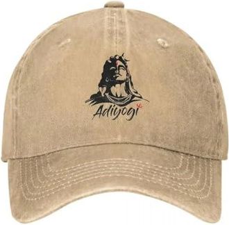 Generic Chapeau Adiyogi ou Adhi Yogi Shiva Mahadev Aum Casquette de Baseball hindoue pour Hommes et Femmes Ganesha Dieu Indien Lingam Chapeau en Coton Vieilli