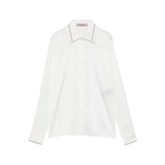 D.exterior Hemd mit Besatz - - Blouses & Shirts - Damen - Wei&szlig; - M