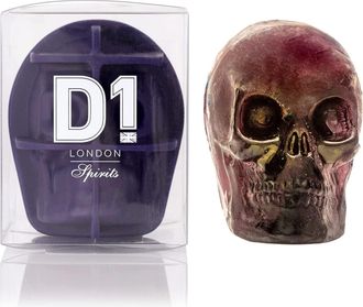 D1 Milano 3D-Eisw&uuml;rfelform Totenkopf - Getr&auml;nke Zubeh&ouml;r aus flexiblem lebensmittelechtem Silikon f&uuml;r Whisky, Cocktails, Partys - Sch&auml;del in Geschenkbox - Lila