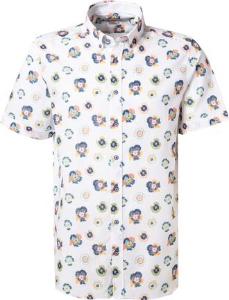 Bugatti Herren Kurzarmhemd mehrfarbig geblümt