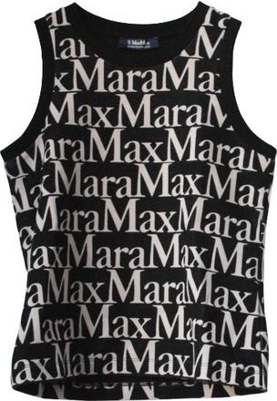 Max Mara Black Logo Top Size S