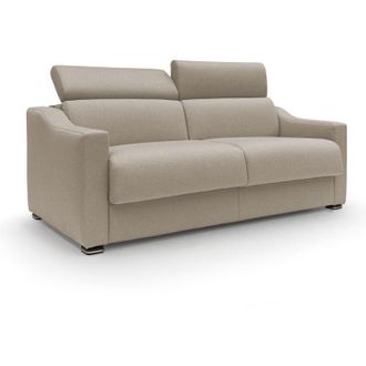 Divani.Store Amber Schlafsofa mit 18 cm hoher Matratze Stoff T05 171 cm (mat. 120x197) beige - beige
