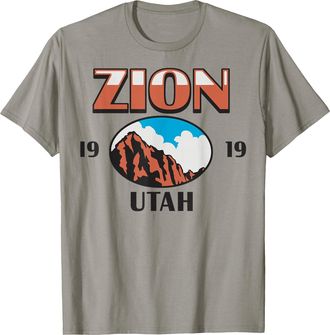 Trendy Apparel Zion Utah 1919 National Park Mountain Sky T-Shirt