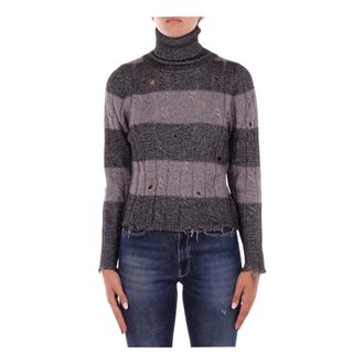 SOLOTRE M3F0031 Rollkragenpullover - - Knitwear - Damen - Mehrfarbig - S