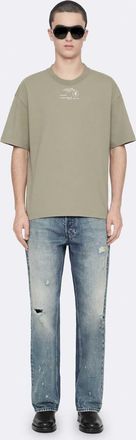 AllSaints Raphy Kurzarmshirt mit Rundhalsausschnitt in Fenchelgr&uuml;n