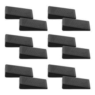 DOITOOL 12 St&uuml;ck Pack M&ouml;belausgleichsf&uuml;&szlig;e aus Kunststoff Gro&szlig;e Schwarze M&ouml;belkeile f&uuml;r Tisch und Stuhlbeine Stabile H&ouml;henverl&auml;ngerer f&uuml;r Unebene B&ouml;den im Wohn