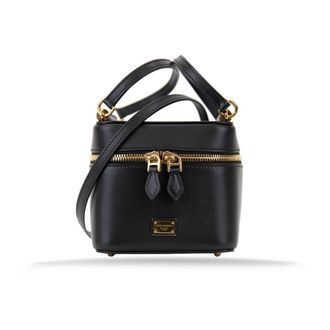 Dolce & Gabbana Leder Damen Schultertasche mit Spiegel - - Bags - Damen - Schwarzk - ONE SIZE