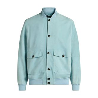 Kiton Wildlederjacke - - Jackets - Herren - Blau - L