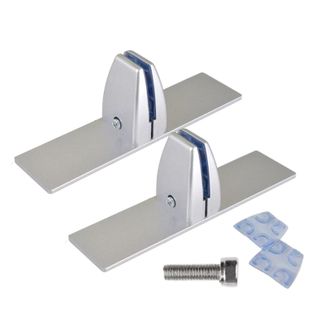 Generico 2 x Fireplace Screen Holder Brackets Feet - 2 x Fireplace Screen Standfuß, Spark Protection Accessories with Adjustable Clips, Fire Place Viewing Brac