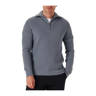 Profuomo Pullover Half Zip - - Knitwear - Herren - Blau - S