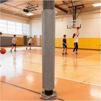 Generic Basketball Pfostenpolster Runde Basketballkorb-Pfostenabdeckung (120 cm Durchmesser), 5-25 cm Durchmesser, Umlaufender Pfostenschutz/Metalls&auml;ulenpolst