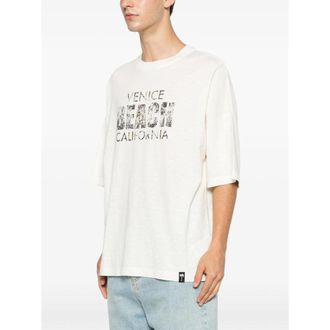 Palm Angels Rhinestone-Embellished Graphic T-Shirt - White