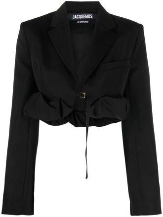 Jacquemus blazer La Veste Bahia à coupe crop - Noir