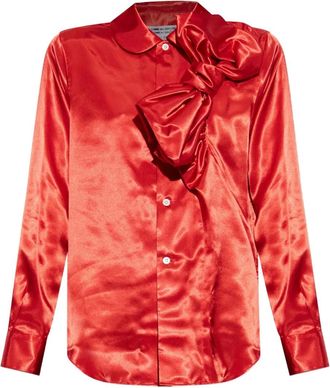 Comme Des Garçons Bluse mit Schleife - Rot
