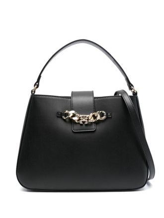 Tommy Hilfiger sac monogramm&eacute; &agrave; d&eacute;tail de cha&icirc;ne - Noir