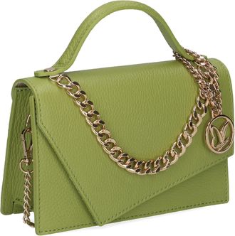 Caprice Damen Henkeltasche aus Leder Klein, Grün (Apple Nappa), 1