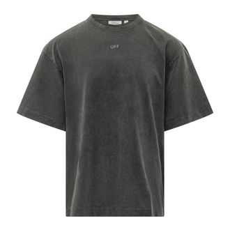 Off-white Swimming Face SS Tee - - Tops - Herren - Schwarzk - S