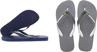 Havaianas Top Mixte, Bleu (Navy Blue), 41/42 Brasil Mix Unisex Tongs, Gris/Blanc/Blanc, 41/42 EU