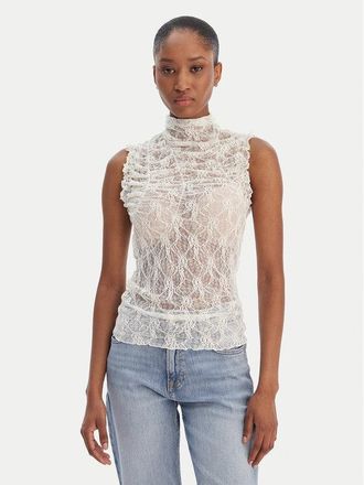 Vero Moda Bluse Lisa 10337963 Wei&szlig; Tight Fit