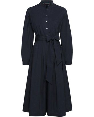 Reitmayer Midikleid Popeline-Kleid mit Schleife
