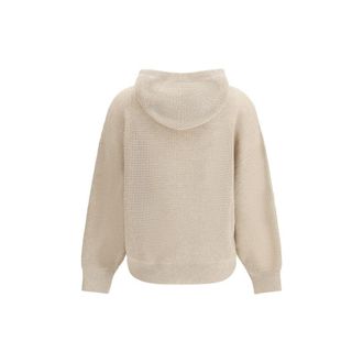 Brunello Cucinelli Womens Beige Cashmere Sweatshirt Clothing
