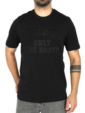 Diesel Rundhalsshirt aufgen&auml;hte Logo-Applikation - T-JUST 250216