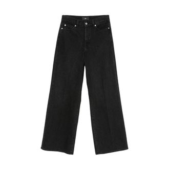 7 For All Mankind Wide Leg Jeans - - Jeans - Damen - Schwarzk - W26