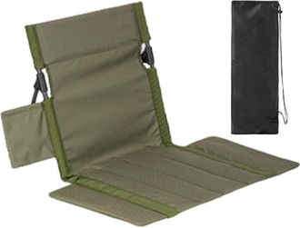 Generic M&ouml;bel f&uuml;r Bodensitze - Klappbarer Rahmen mit Lendenwirbelst&uuml;tze und Stauraum, kompakter Klappstuhl, Outdoor-Ausr&uuml;stung | Ideal f&uuml;r Trekking, Reisen, L