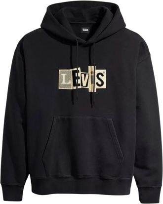 Levi's Homme, Sweatshirts et sweats &agrave; capuche, Noir, Taille: L SweaT-shirt &agrave; Capuche avec &Eacute;cusson Logo