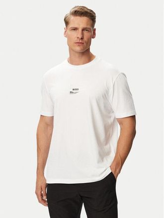 HUGO BOSS T-Shirt TS_Network Photo 50564740 Wei&szlig; Regular Fit