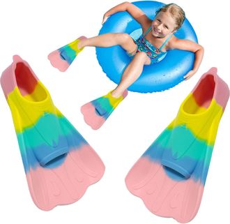 Generic MLqkpwy Schwimmflossen Silikon | Kinder Schwimmflossen | Kurze Flossen 100% Silikon Schwimmflossen F&uuml;r Training Und Lap Schwimmen F&uuml;r Kinder Erwachsen