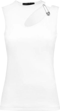 Philipp Plein Femme, Tops, Blanc, Taille: 44 FR D&eacute;bardeur