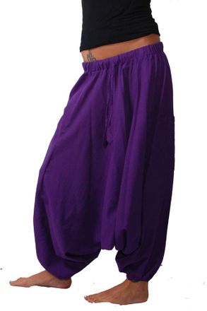 Kunst und Magie Orientalische Haremshose one Size in vielen Farben, Farbe:Lila