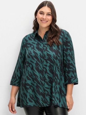 Sheego Klassische Bluse Longbluse 3/4-Arm