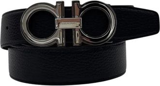 Ferragamo Homme, Accessoires, Noir, Taille: 115 CM Ceinture Gancini R&eacute;versible et Ajustable