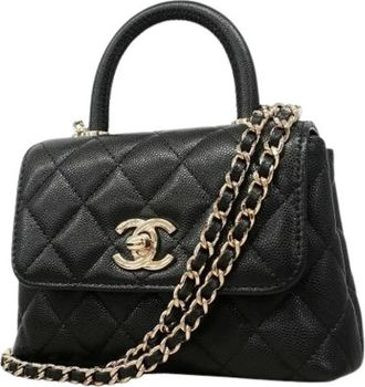 Chanel Sac &agrave; main vintage doccasion - Femme - Pre-owned - Noir - Taille: ONE Size
