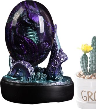 Generic Transparenter aus violettem aus transparentem Harz | Exquisite und einzigartige handgeschnitzte Dracheneier, hochwertige Materialien, Souvenirs f&uuml;r Ge