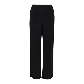 Part Two Pantalon noir &agrave; taille &eacute;lastique large - Femme - Pantalons - Noir - Taille: 44 FR