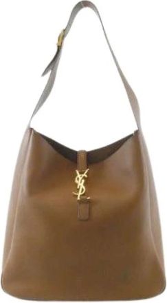 Saint Laurent Pre-owned LE 5 A7 Soft Calf Shoulder Bag - Femme - Pre-owned - Brun - Taille: ONE Size