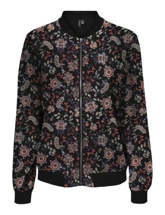 Vero Moda Damen Vmcoco L/S Bomber AOP Ga WVN Noos, Black, x_s