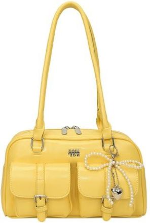 Generic Sac multi-poches multi-poches en cuir synth&eacute;tique avec pendentif pour femmes, filles, femmes, travail, shopping, voyage, usage quotidien, jaune, 350.0