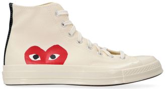 Comme Des Gar&ccedil;ons Mens Chuck 70 High-Top Sneakers Cream Cotton; Rubber Trainers