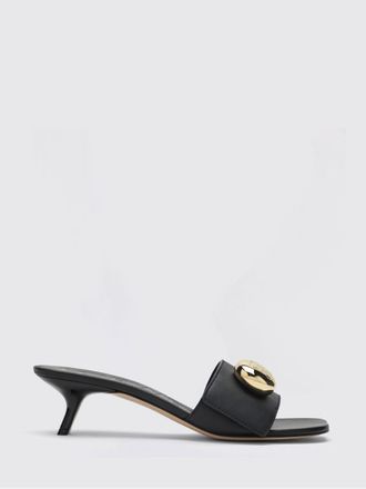 Loewe Mules Pebble en cuir avec talon bas et bout carr&eacute;