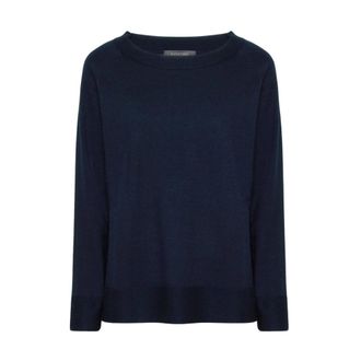 Elena Miro Raglan Bootausschnitt Top - - Knitwear - Damen - Blau - L
