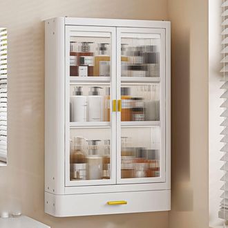 Generic Mehrzweckschrank Werkstatt Metallschrank Tragkraft: 25 Kg H&ouml;henverstellbare Regalb&ouml;den Magnetische, Halbtransparente Doppelt&uuml;r Werkzeugschrank Mit Sch