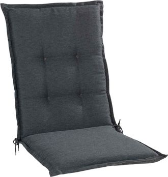 JACK Gartenstuhlauflagen Mittellehner - 110 x 50 cm - Dunkelgrau - Polyester - Sesselauflage Sitzpolster Stuhlauflage