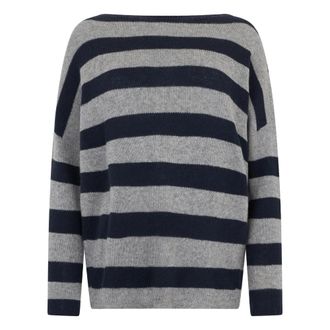 Fabiana Filippi Femme, Pulls, Gris, Taille: 38 FR Pull ray&eacute; &agrave; manches longues