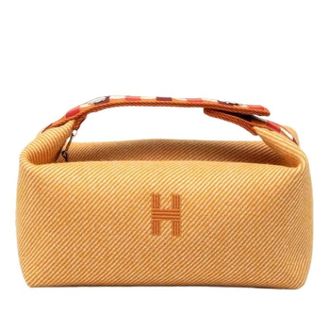 Herm&egrave;s Pre-owned Bride-a-brac Travel Case Toile - - Pre-owned - Damen - Orange - ONE SIZE