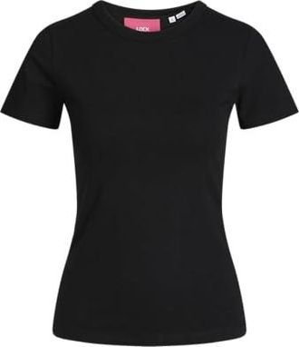 Jack & Jones Jxgigi STR SS Thé JRS Sn T-Shirt, Noir, S Femme